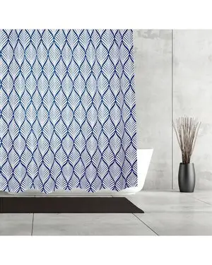 MODA AT HOME Moda At Home Deco Leaf 3Pc Shower Curtain Set With 12 Shower Hooks - Multi
