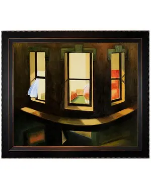 OVERSTOCK ART Night Windows By Edward Hopper - Nocolor