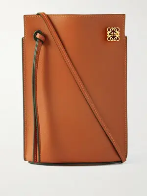 Loewe Dice Pocket Leather Shoulder Bag - Brown