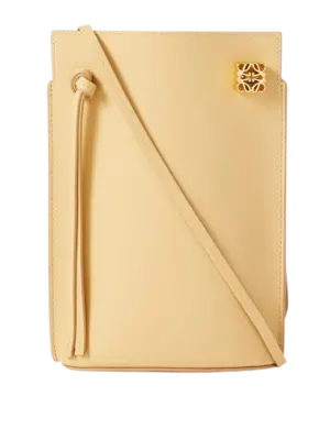 Loewe LOEWE Dice Pocket Leather Shoulder Bag Neutrals