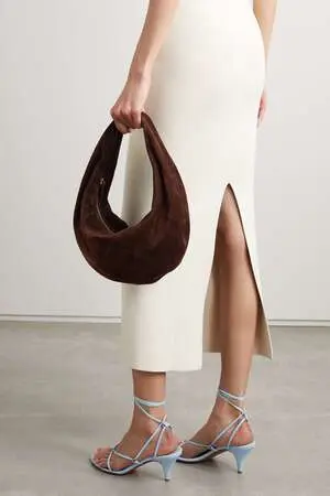 Khaite Olivia Medium Suede Shoulder Bag