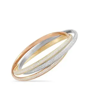 Heritage Cartier Cartier 18K Tri-Tone 9.00 Ct. Tw. Diamond Trinity Bracelet (Authentic Pre-Owned) - Nocolor