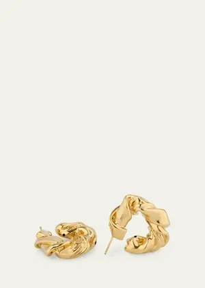 Oscar De La Renta Folded Hoop Earrings