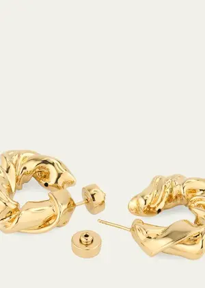 Oscar De La Renta Folded Hoop Earrings