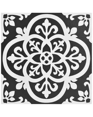 FloorPops Discontinued Floorpops Gothic Peel & Stick Floor Tiles - Black