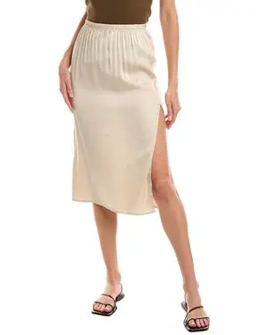 Chaser Chaser Side Slit Midi Skirt - Brown
