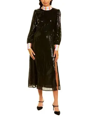 Olivia Rubin Olivia Rubin Amelie Sequin Midi Dress - Black