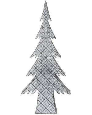 TRANSPAC Transpac Metal 24In Christmas Punch Tree - White
