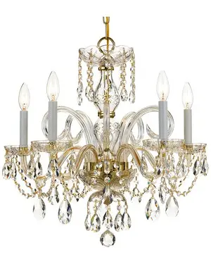 CRYSTORAMA Crystorama 5-Light Traditional Crystal Chandelier - Nocolor