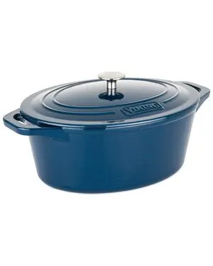 VIKING Viking 7Qt Enamel Coated Cast Iron Dutch Oven/Oval Roaster - Blue