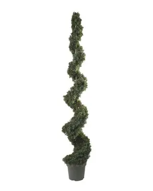 NEARLY NATURAL Nearly Natural 6Ft Cedar Spiral Silk Tree - Green
