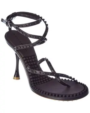 Bottega Veneta Bottega Veneta Studded Strappy Leather Sandal - Brown