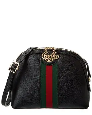 Gucci Gucci Ophidia Leather Shoulder Bag - Black