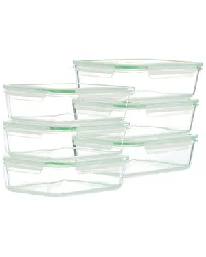 KINETIC Kinetic Gogreen Glassworks Rectangular 12Pc Food Storage Set - Nocolor