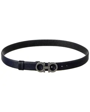 FERRAGAMO Ferragamo Gancini Reversible & Adjustable Leather Belt - Blue