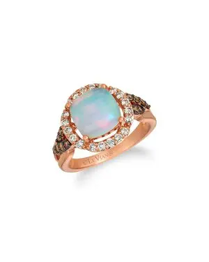 Le Vian® Le Vian 14K Rose Gold 2.37 Ct. Tw. Diamond & Opal Half-Eternity Ring - Nocolor