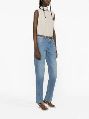 Brunello Cucinelli Monili-embellished Silk Blouse
