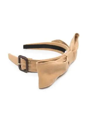 Moschino Buckle-detail Oversized Bow Headband