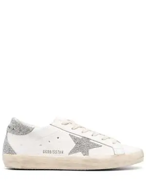 GOLDEN GOOSE Super-star Glitter-embellished Sneakers