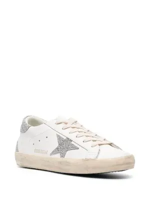 GOLDEN GOOSE Super-star Glitter-embellished Sneakers