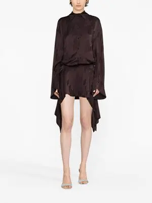 Attico Mischa Logo-jacquard Shirtdress