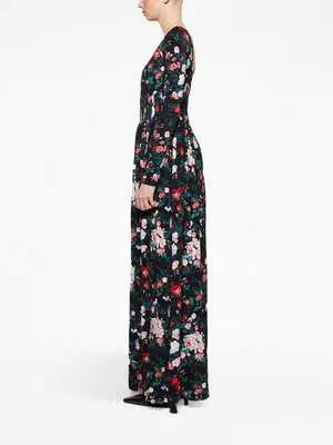 Rabanne Rose-print Maxi Dress