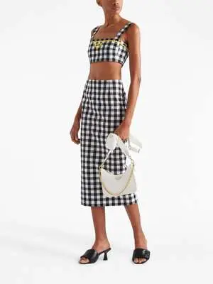 Prada Re-edition Crochet-knit Shoulder Bag - White