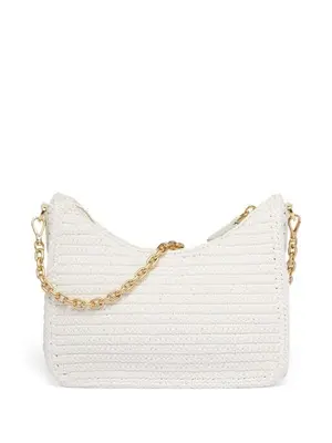 Prada Re-edition Crochet-knit Shoulder Bag - White