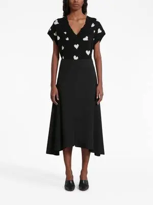 Marni Asymmetric High-waisted Midi Skirt