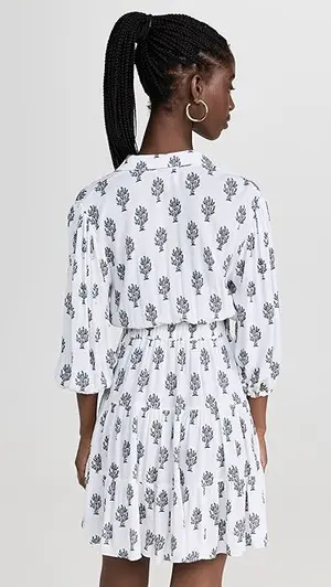 Playa Lucila Collared Mini Dress - Blue Print