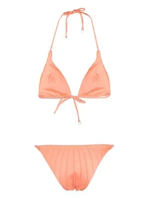 NOIRE SWIMWEAR Gathered Bikini Set - Orange