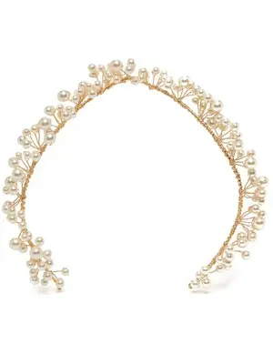 JENNIFER BEHR Primavera Pearl-encrusted Headband - Gold