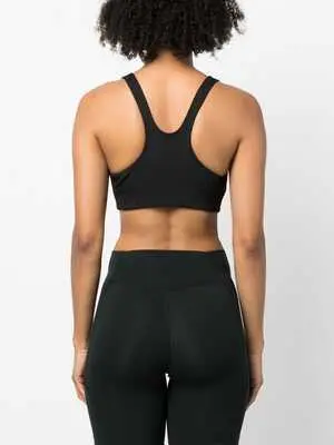 SPORTY & RICH Serif Logo Patch Ribbed Bra - Black