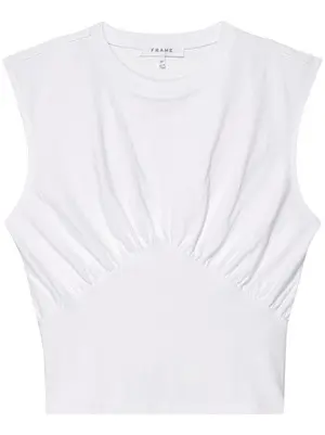 FRAME Empire Organic-cotton Knitted Top