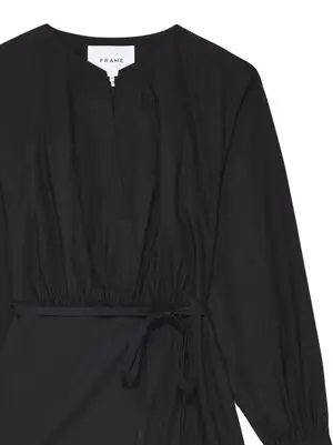 FRAME Wrapped Cotton Mini Dress