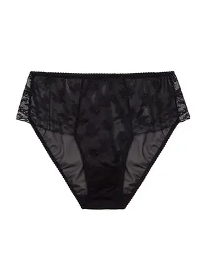Wacoal Women's Lifted In Luxury Lace Bikini Briefs - Cappuccino  - Black