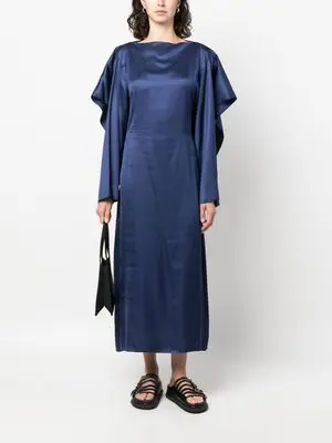 MAISON MARGIELA Long-sleeve Satin Midi Dress