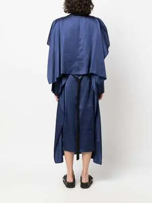 MAISON MARGIELA Long-sleeve Satin Midi Dress