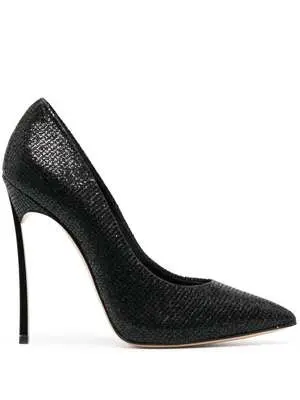Casadei Blade 120mm Sequin-embellished Pumps
