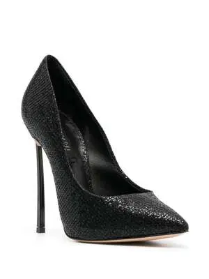Casadei Blade 120mm Sequin-embellished Pumps
