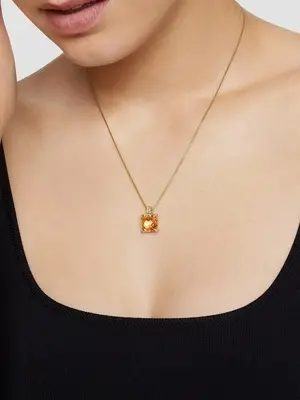 David Yurman Chatelaine Pendant Necklace In 18k Yellow Gold With Pavé Diamonds - Citrine