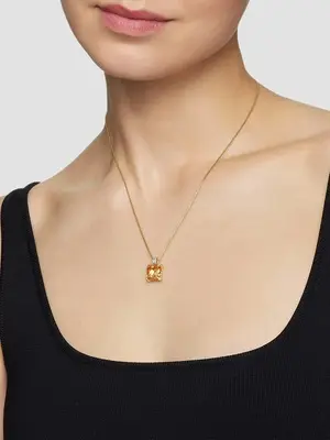 David Yurman Chatelaine Pendant Necklace In 18k Yellow Gold With Pavé Diamonds - Citrine