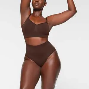 SKIMS Mid Waist Brief | Light Neutral | 2xs | Seamless Sculpt Espresso