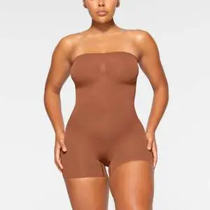 SKIMS Strapless Shortie Bodysuit | Medium Neutral | Xl | Seamless Sculpt Bronze