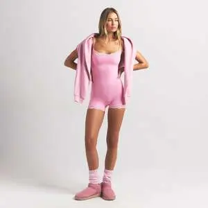 SKIMS Fits Everybody Lace Onesie - Bubble Gum Tonal