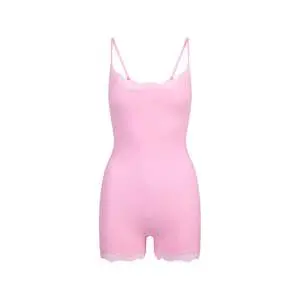 SKIMS Fits Everybody Lace Onesie - Bubble Gum Tonal