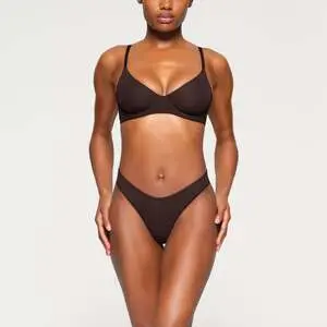 SKIMS Unlined Demi Bra | Deep Neutral | 34a | Fits Everybody Espresso