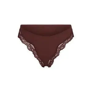 SKIMS Fits Everybody Lace Tanga Cocoa