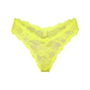 SKIMS Stretch Lace Dipped Thong Yellow Highlighter