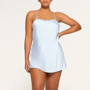 SKIMS Bridal Silk Slip Dress Glacier